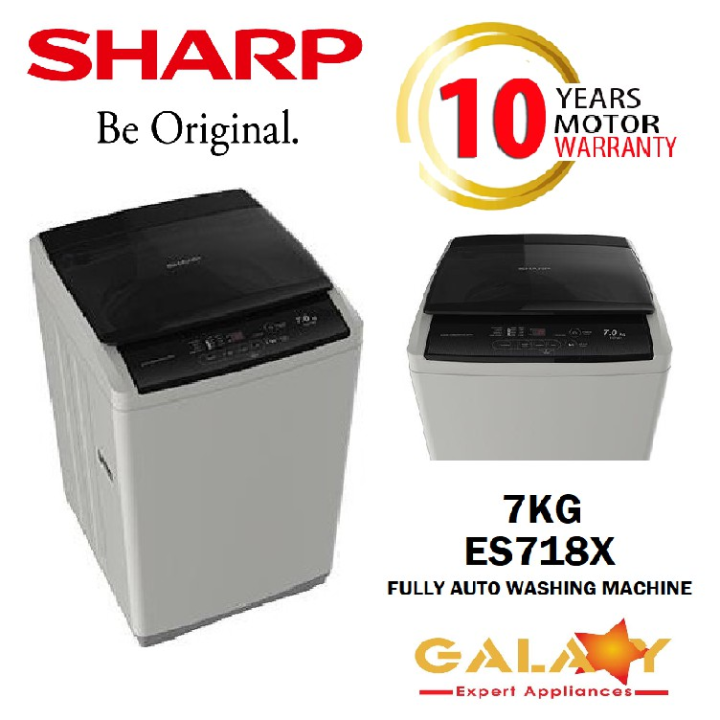 Sharp 7kg Top Load Fully Auto Washing Machine ES718X | Lazada