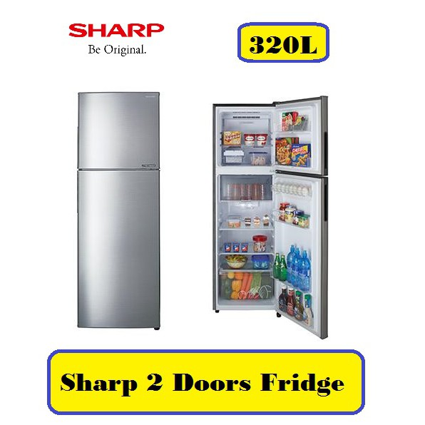 SHARP (SJ325MSS) 320L 2 DOOR REFRIGERATOR/FRIDGE | Lazada