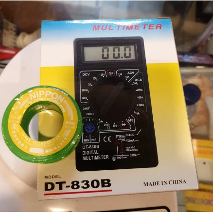 PAKET TESTER DIGITAL DT830 DT 830 B DAN TIMAH SOLDER 10M ANTEL | Lazada ...