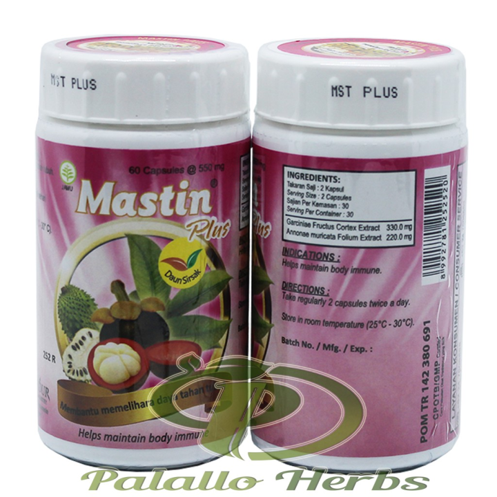 MASTIN PLUS 60 KAPSUL [Kulit Manggis +Daun Sirsak] | Lazada Indonesia