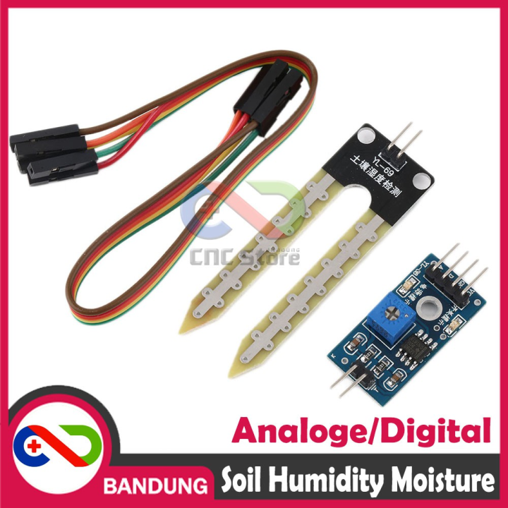 SOIL TANAH HYGROMETER HUMIDITY MOISTURE SENSOR MODULE FOR ARDUINO UNO ...