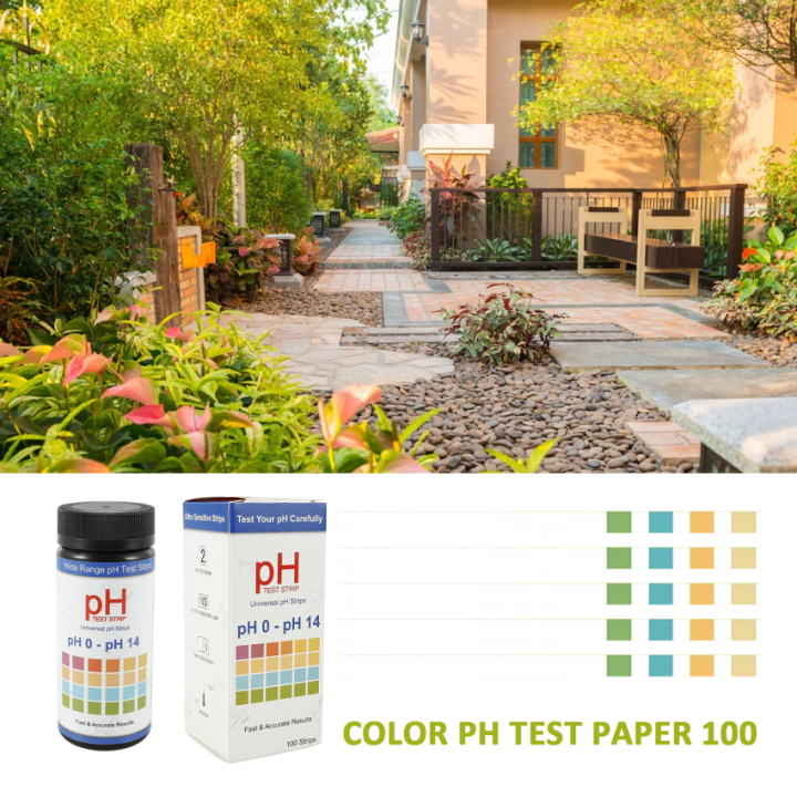 100Pcs PH Test Strips Indicator Litmus Multipurpose Flower Plants Soil ...