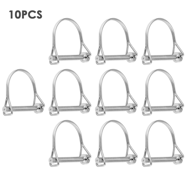 10Pcs D-Type Lock Pin, Trailer Pin, Safety Pin, Square Spring Pin ...