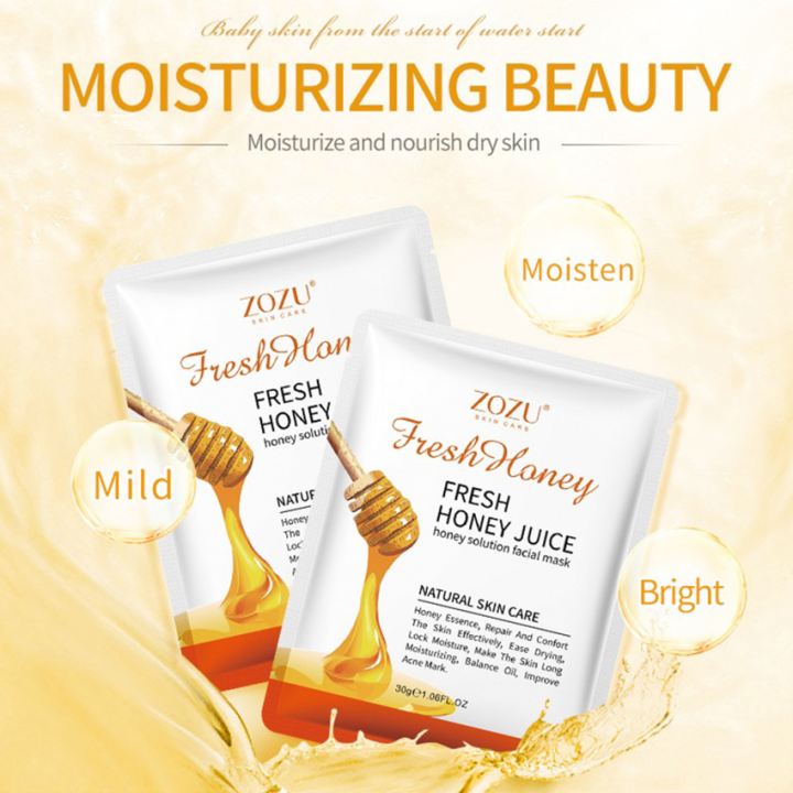 ZOZU Hydrating Facial Mask Honey Mask Moisturizing Mask Sheet Pack Aloe ...