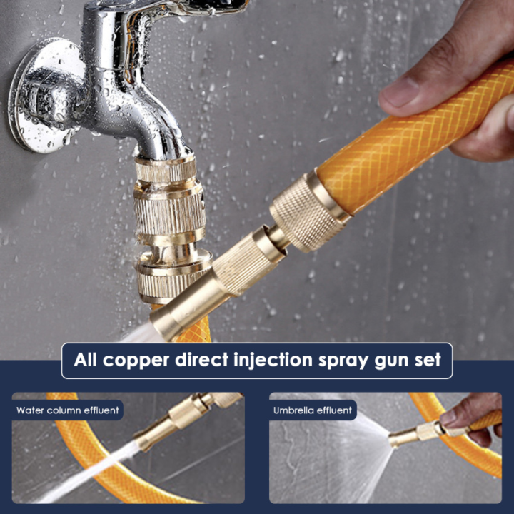 Solid Heavy-Duty Garden Hose Nozzle Brass Adjustable Hose Nozzle,High ...
