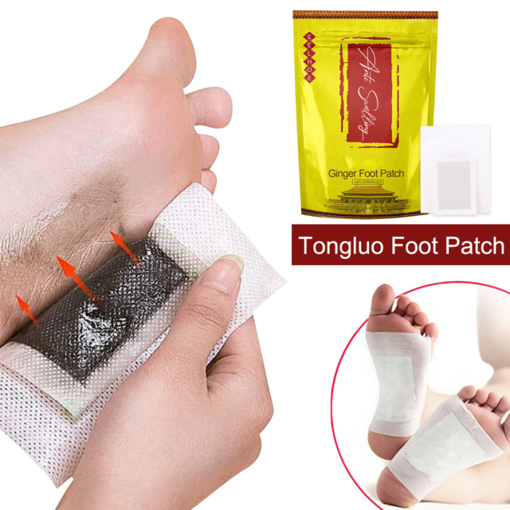 10Pcs Ginger Wormwood Foot Patch Anti-Swelling Detox Pads Relief Stress ...