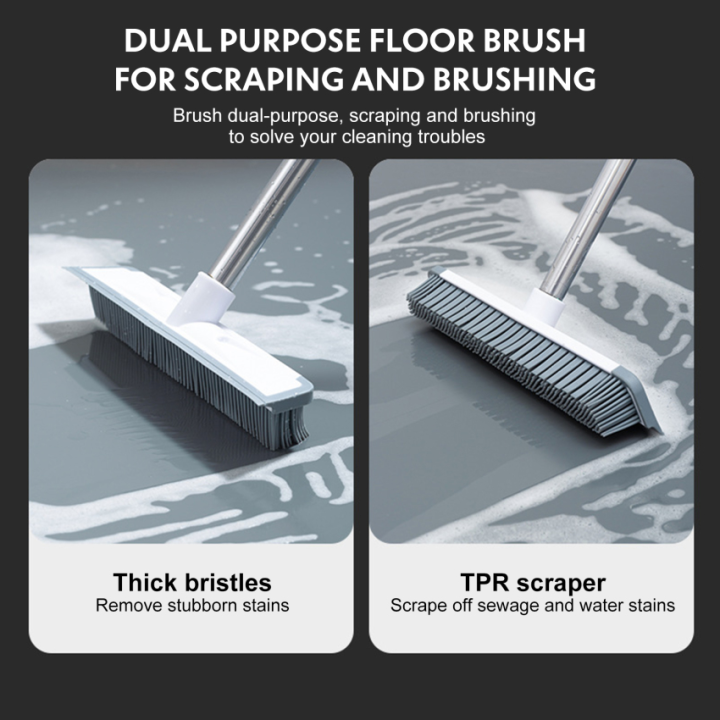 Rubber Broom Animal Hair Removal Broom with 120cm Stainless Steel ...