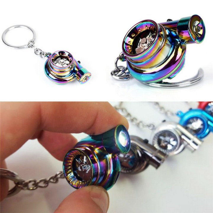 Neo Turbo Keychain Mini Keyring Rainbow LED BOV Sound Turbocharger Car ...