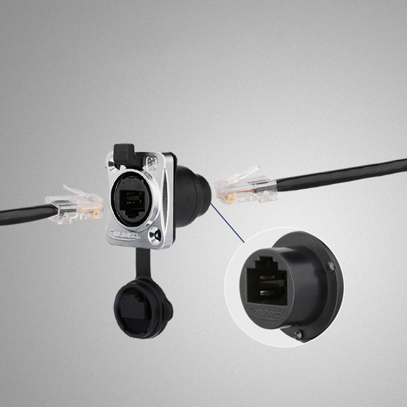 IP67 Network RJ45 Waterproof Connectors / Ethernet RJ45 Waterproof Plug ...