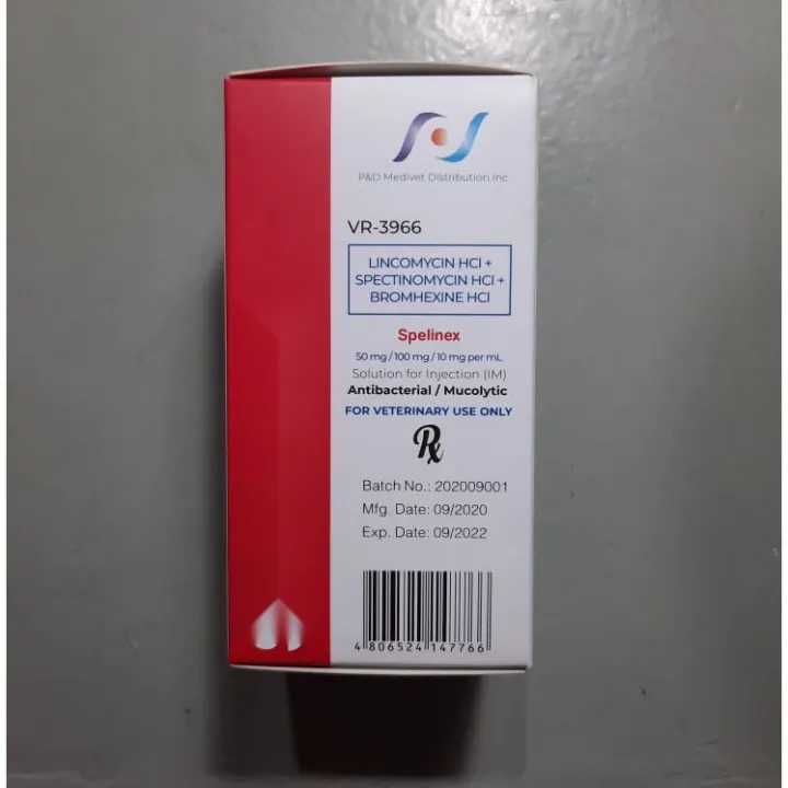 Linco+Spectino+Brom(LSB) for Animals -Spelinex 100ml Inj. FOR ...