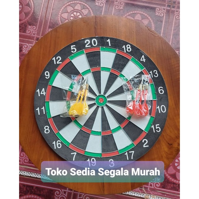 Papan Dartboard Panahan Dinding Ukuran 15 inch (Free anak Panah ...