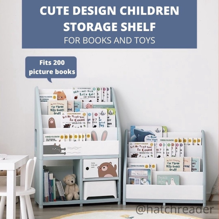 [SG Stock] Children Kids Bookshelf bookcase book toy storage ...