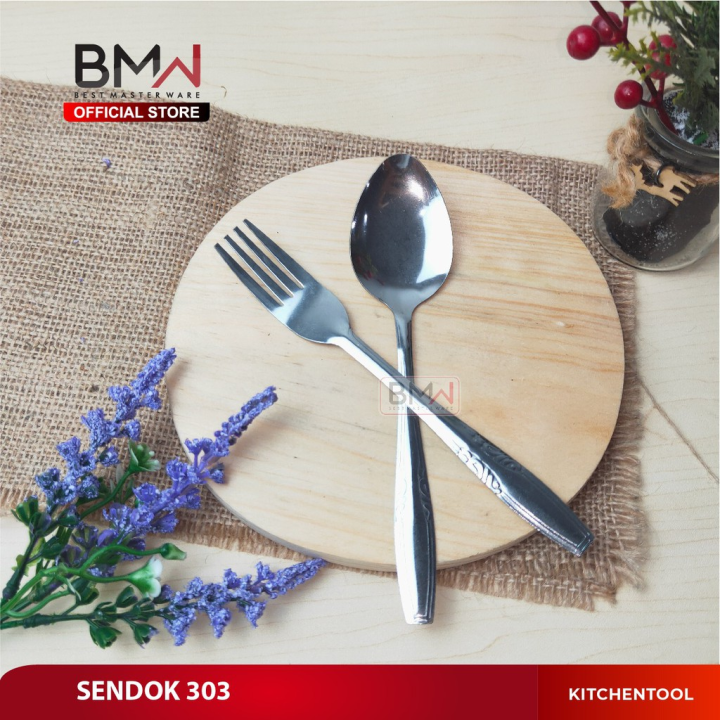 BMW Kitchen Ware - Sendok Garpu Makan 303 Stainless Steel Sendok Set ...