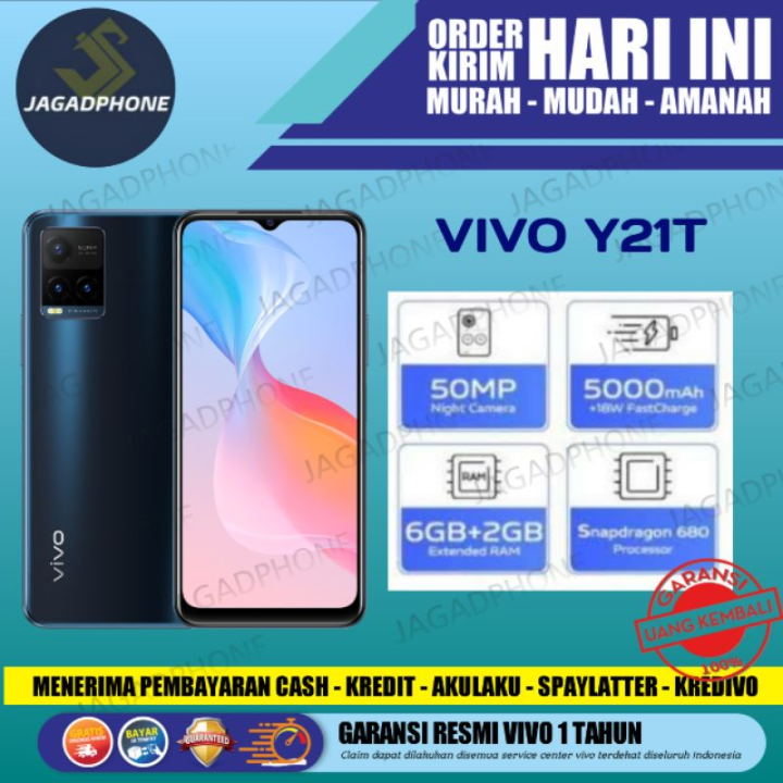 Vivo Y21T Ram 8GB / 128GB Snapdragon 680 Garansi Resmi - Blue | Lazada Indonesia