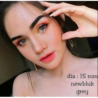 SOFTLENS NEWBLUK GREY MINUS (-0.50 S/D -6.00) 15MM BY CTK + FREE TEMPAT ...