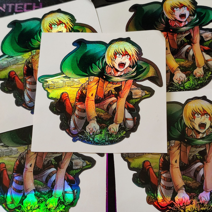 STICKER STIKER HOLOGRAM ANIME -AOT ARMIN ARLERT - STIKER ANIME | Lazada ...