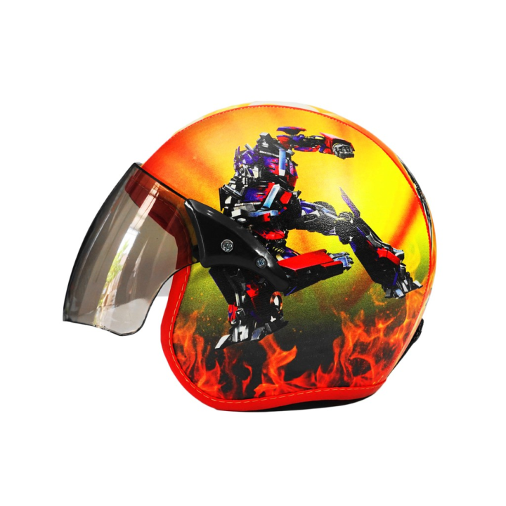 Helm Anak Standart Kaca Half Face Scoopy Original Karakter Transformers ...
