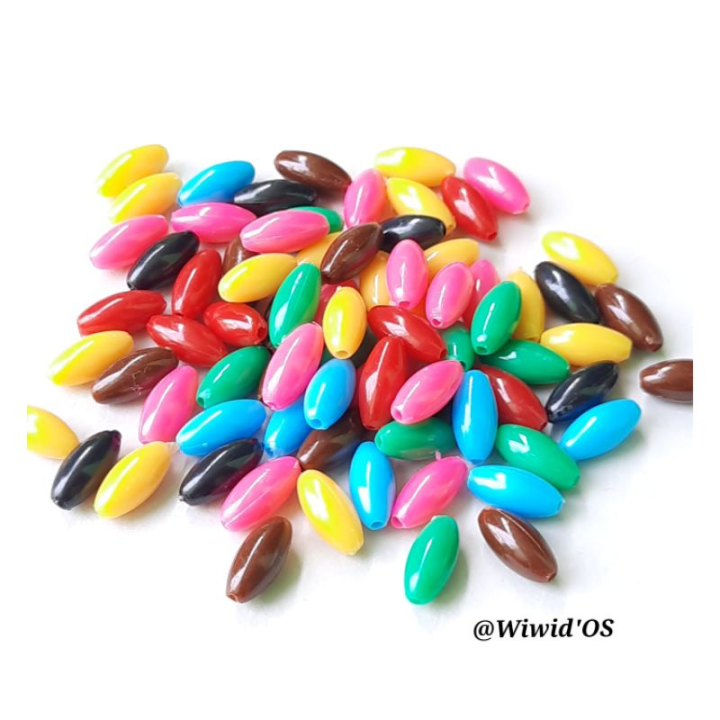 (52 biji) MANIK PLASTIK PADI 5 x10 mm SLD021 | Lazada Indonesia