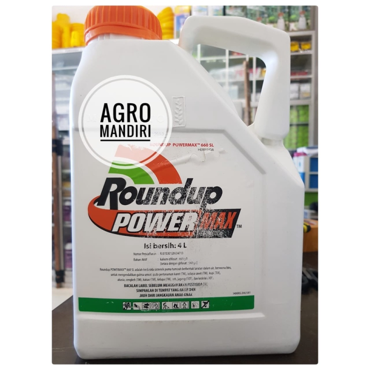 Roundup Powermax 660SL 4 Liter Racun Pembasmi Rumput Liar Alang-Alang ...