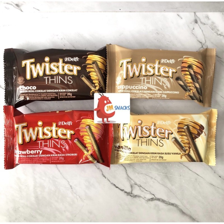 [TERMURAH] Twister Thins 20gr - Wafer Roll Mini Coklat Aneka Rasa ...