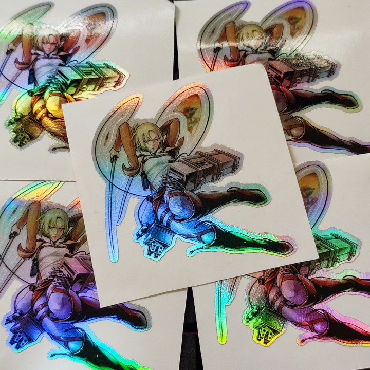STICKER STIKER HOLOGRAM ANIME -AOT ANNIE LEONHEART - STIKER ANIME ...