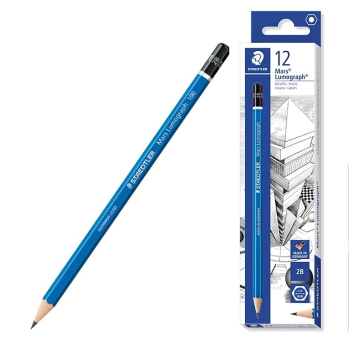 Staedtler ดินสอไม้ 2b Mars Lumograph กล่อง 12 แท่ง Th