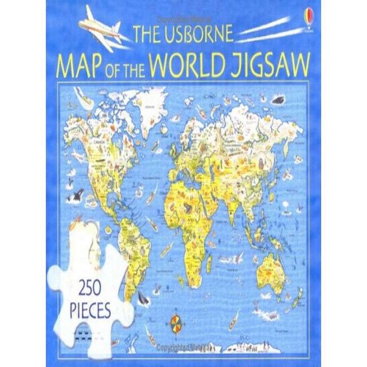 Asia Books หนังสือภาษาอังกฤษ USBORNE MAP OF THE WORLD JIGSAW, THE (NEW ...
