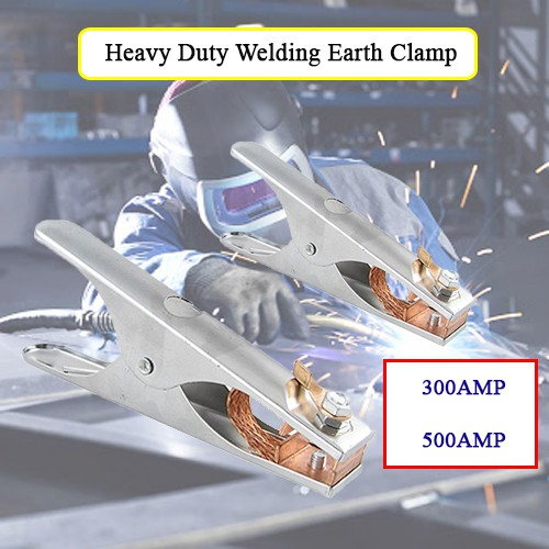 EHARDWARE ⚒ 300A / 500A Ground Earth Clamp FOR MIG / TIG / MMA / ARC ...