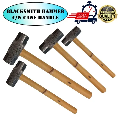 EHARDWARE ⚒ BLACKSMITH HAMMER C/W CANE HANDLE (Rotan Handle Sledge ...