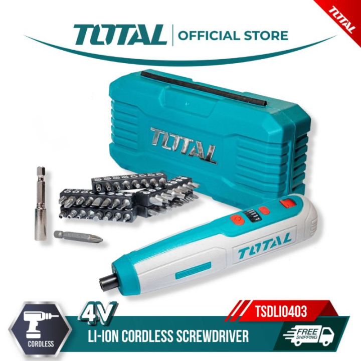 Total Li-Ion Cordless Screwdriver (4V) TSDLI0403 | Lazada