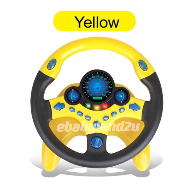 English Version Kids Steering Wheel Toy Driving Simulator Musical Toy ...
