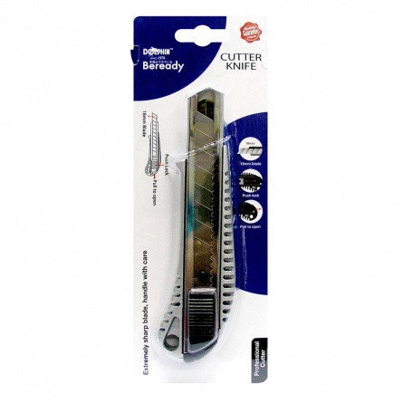 Dolphin Cutter Knife /Pisau Tolak Dol-8398 - PUSH LOCK (18MM BLADE ...
