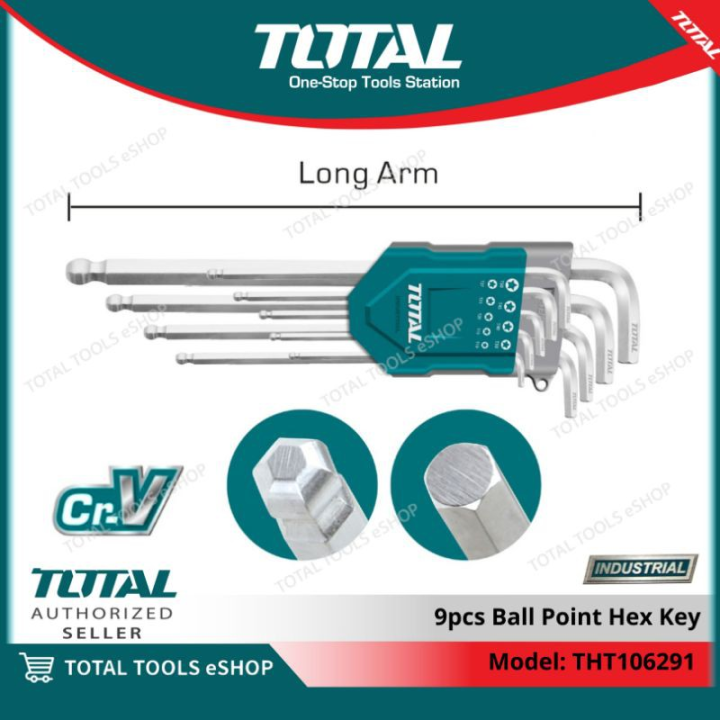 Total Ball Point Hex Key (9 Pcs) THT106291 | Lazada