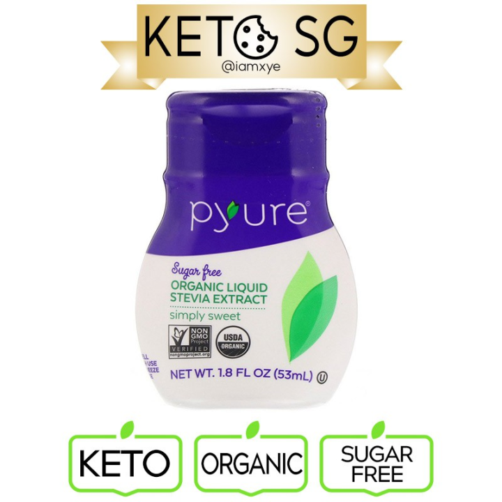 Pyure Liquid Stevia Extract Simply Sweet Organic Keto Liquid Sweetener ...