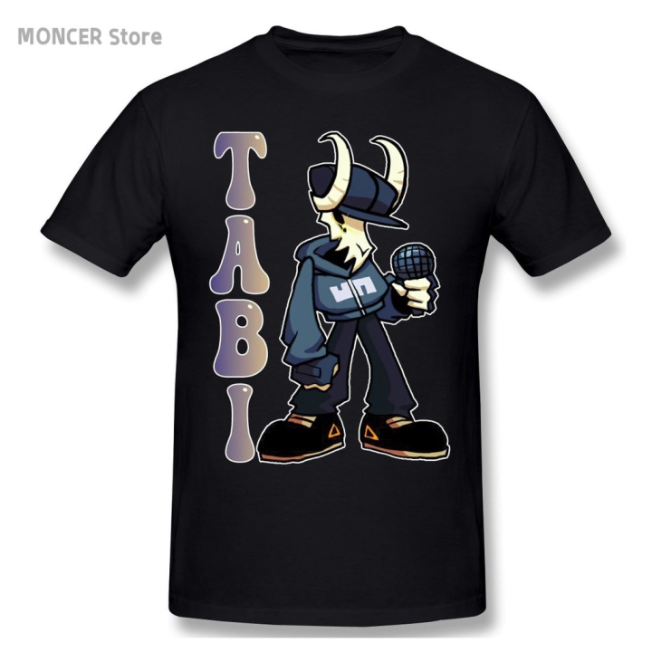 Vintage Tabi Fnf Mod Friday Night Funkin T-Shirt Men Crewneck Pure ...