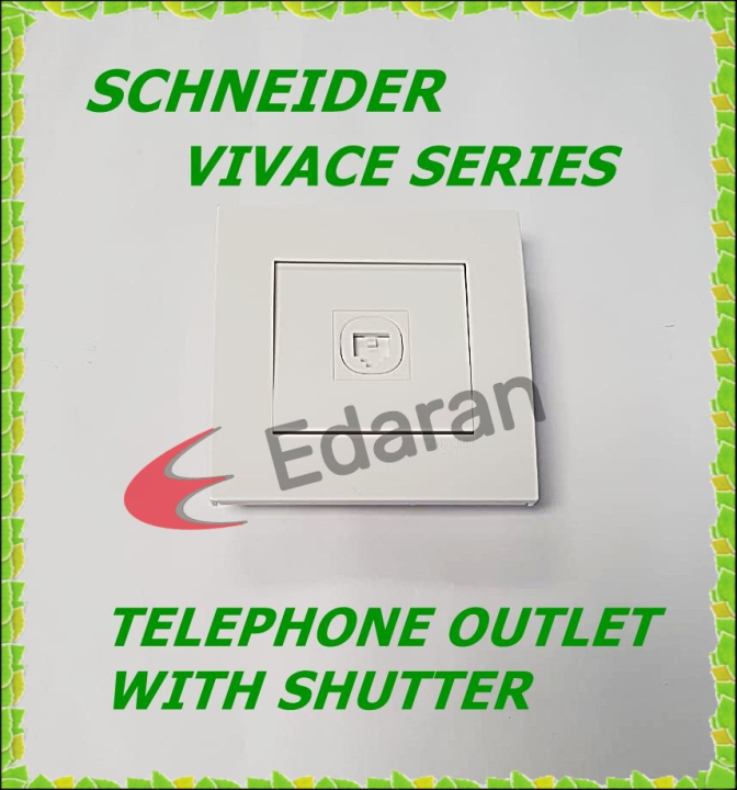 SCHNEIDER VIVACE KB31TS TELEPHONE OUTLET WITH SHUTTER | Lazada
