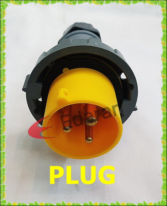 SHINOHAWA 3 PIN 16A 110VAC SAFETY INDUSTRIAL PLUG TOP / COUPLING SOCKET ...