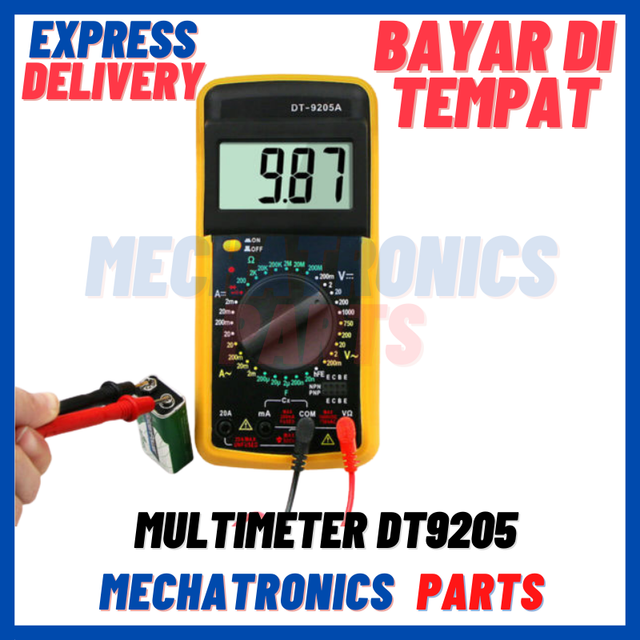 ELC[MET-9011] MULTIMETER DIGITAL AVOMETER MULTIMETER DT 9205 DT9205 | Lazada Indonesia