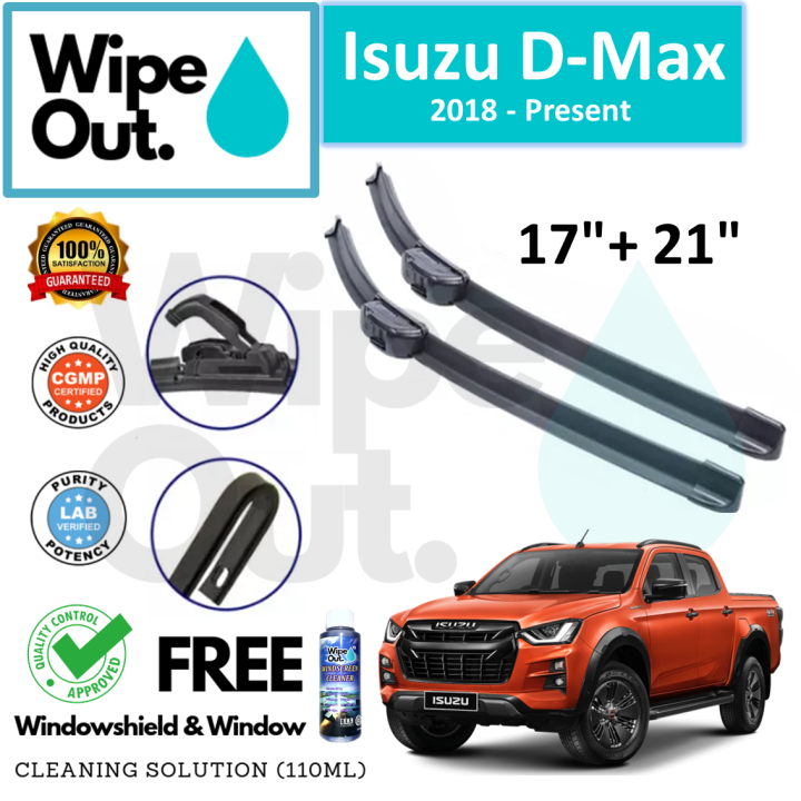 ISUZU D-Max / DMax 2018 - Present WipeOut NANODRY-Tech SILICONE Wiper ...