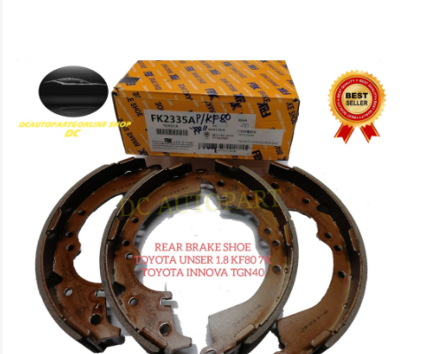 FBK BRAKE SHOE REAR RR TOYOTA UNSER 1.8 INNOVA TGN40 2005-2015 (FK2335A ...