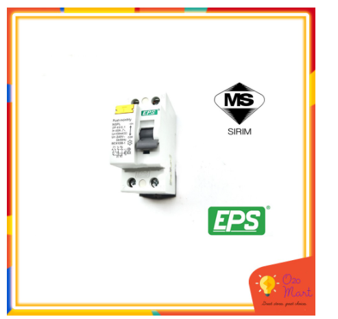 EPS 2 POLE ELCB/RCCB 40A / 63A (100mA) SIRIM APPROVED | Lazada