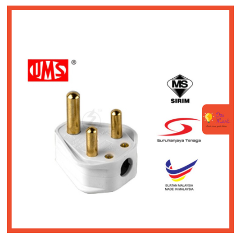 UMS BRAND 15A 3 PIN (ROUND PIN) PLUGTOP SIRIM APPROVED | Lazada