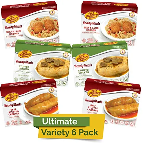 Kosher Mre Meat Meals Ready to Eat, Ultimate Variety (6 Pack) Beef ...