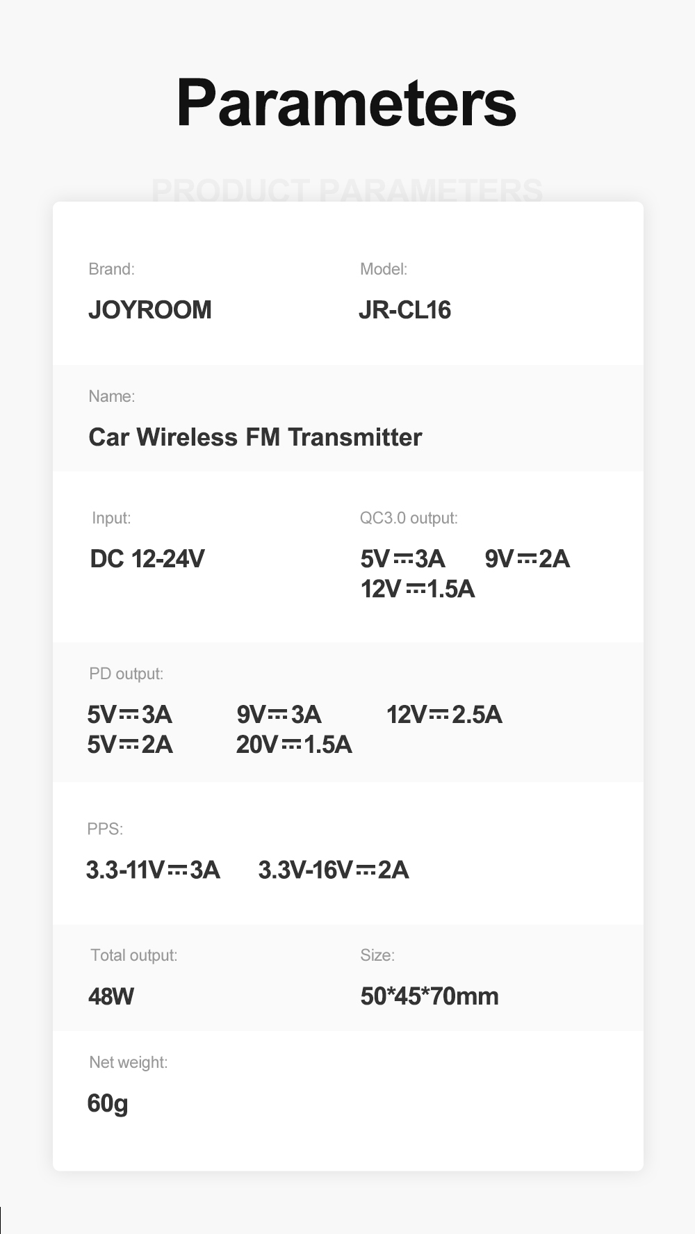 Joyroom Car Charger Fast Charge Dual Microphone Car Bluetooth ...