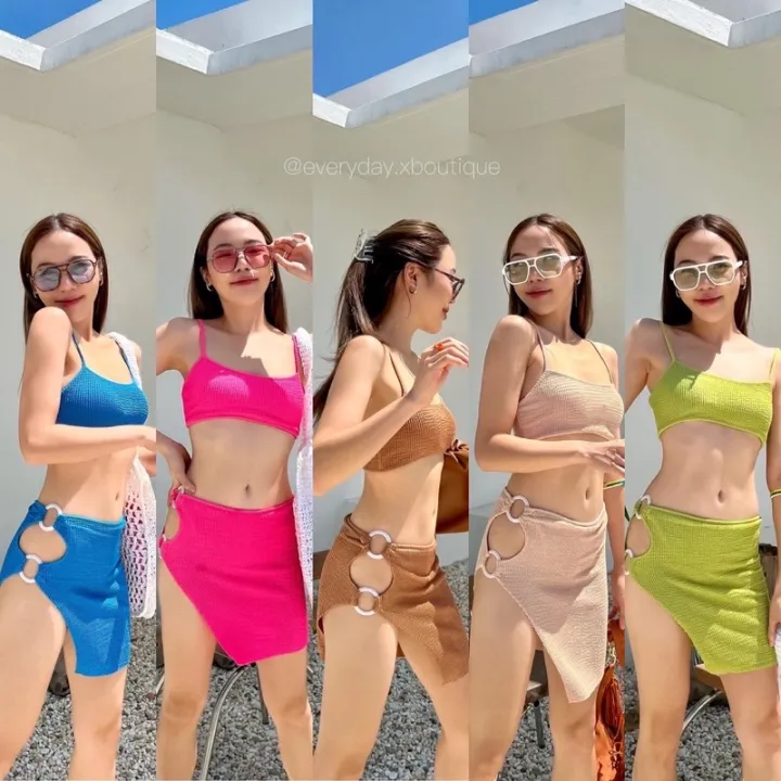 Beachy bikini set(420฿ฟรีส่ง) มาเพิ่มดีกรีความแซ่บให้ซัมเมอร์นี้ฮอทปรอทแตกกันไปเลยค๊า ชุดเซ็ต ...