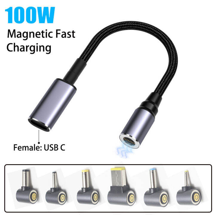 100W USB Type C PD Power Adapter Converter Magnetic Fast Laptop ...