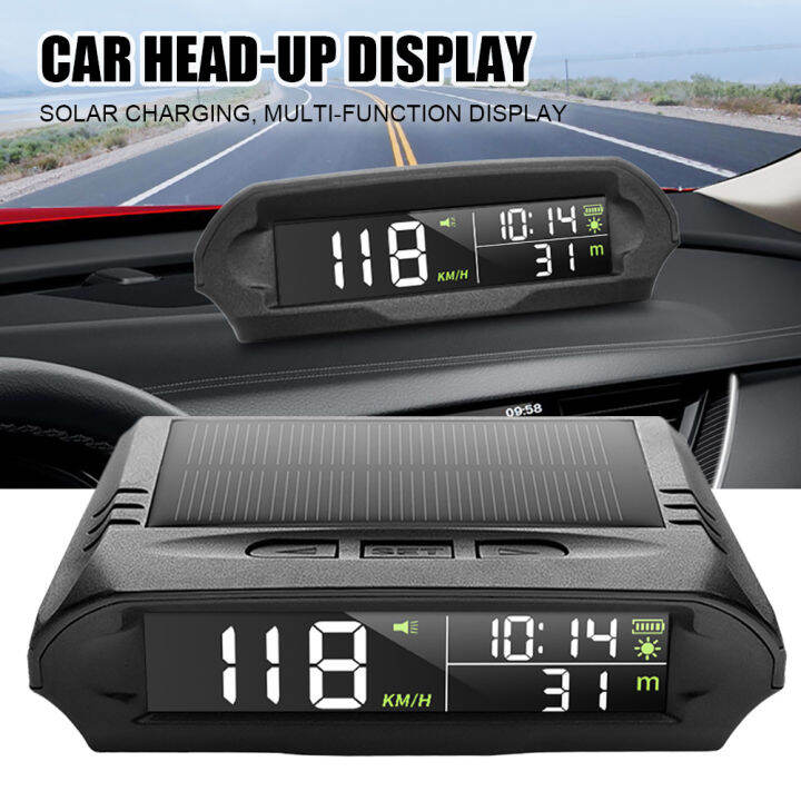 [mlc]Wireless Car HUD Head-up Display Solar Powered Windscreen ...