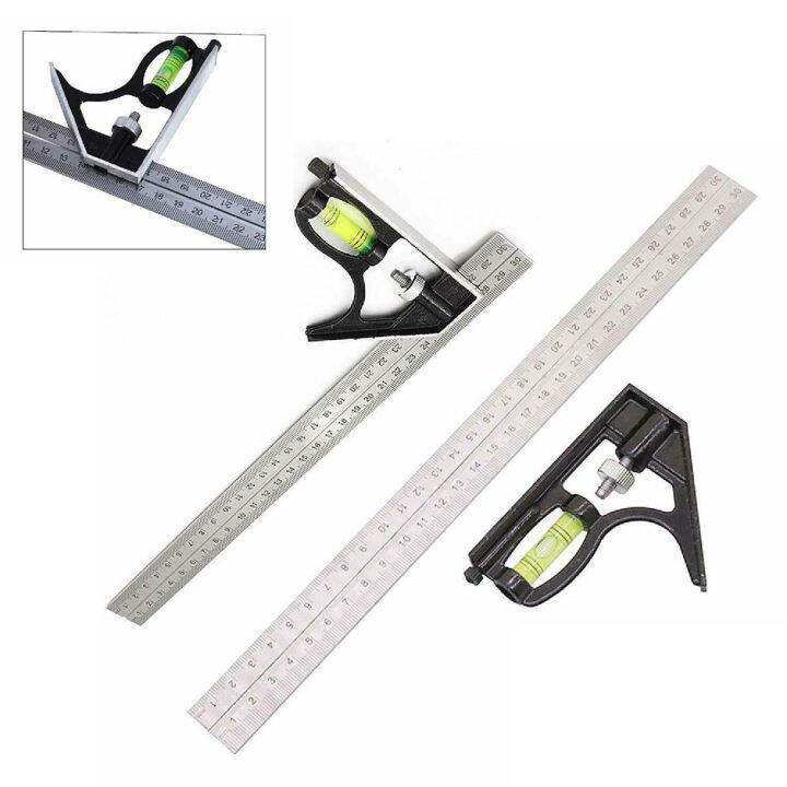 Multifunctional Combination Square Ruler Set 300 Mm (12 Inches ...