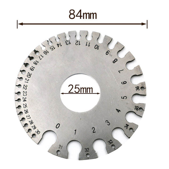 [Free ship]Stainless Steel Round Wire Thickness Ruler Gauge Diameter ...
