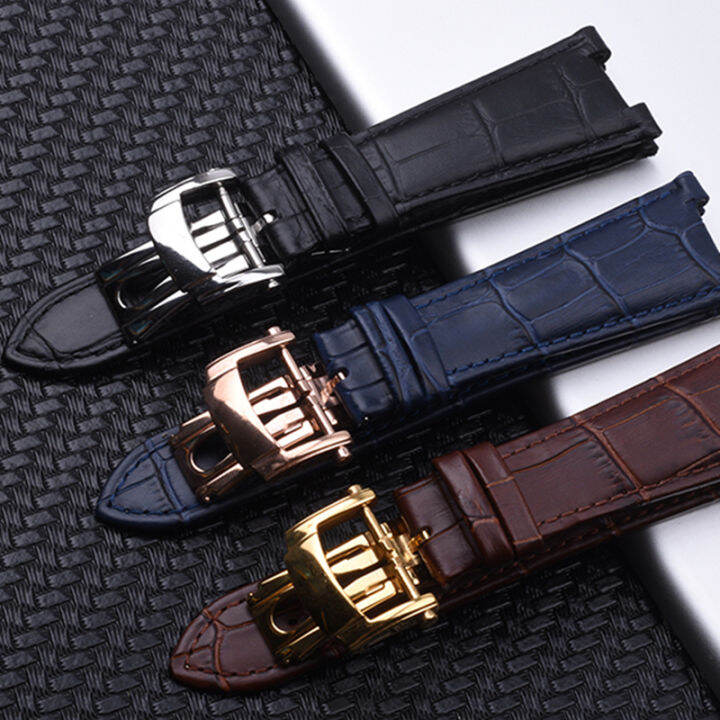 25mm Genuine Leather watch strap for Patek PP 5711 / 5712G Nautilus ...